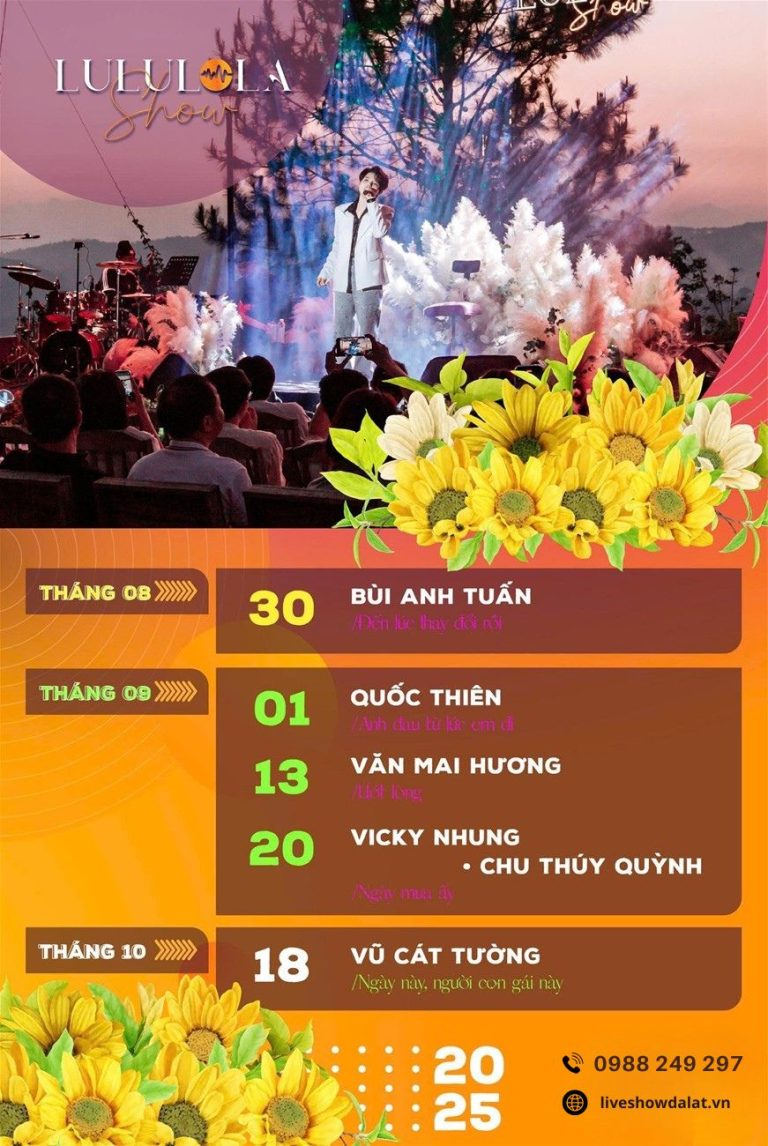 LỊCH DIỄN THÁNG 12/2025 TẠI LULULOLA ĐÀ LẠT